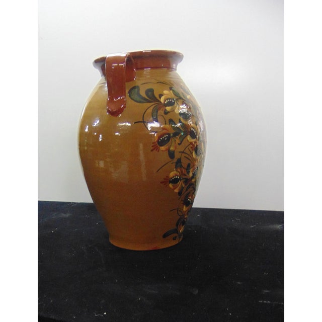 Eldreth Pottery Slip Decorated Redware Vase | Chairish