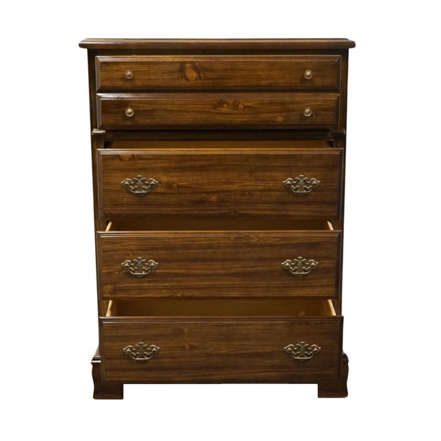 Bassett Furniture Traditional American Country Pine 32 Chest of Drawers Chairish