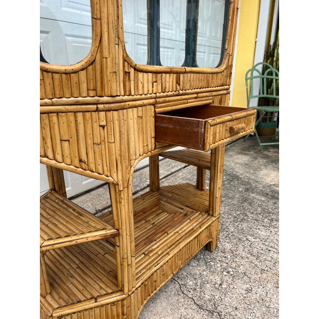 1980s Vintage Split Bamboo Tiki Fish Tank or Terrarium | Chairish