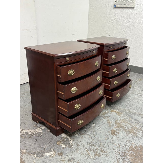 Late 20th Century the Bombay Company Cherry Wood Nightstands, a Pair ...