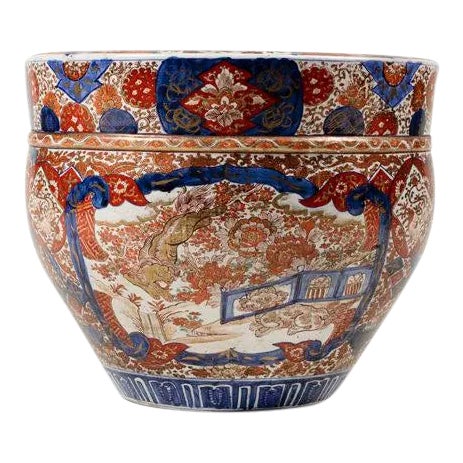 Late 19th Century Cache Pot in Imari Porcelain | Chairish