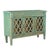 Farmhouse Style Distressed Blue Carved Sideboard With Glass Doors ...