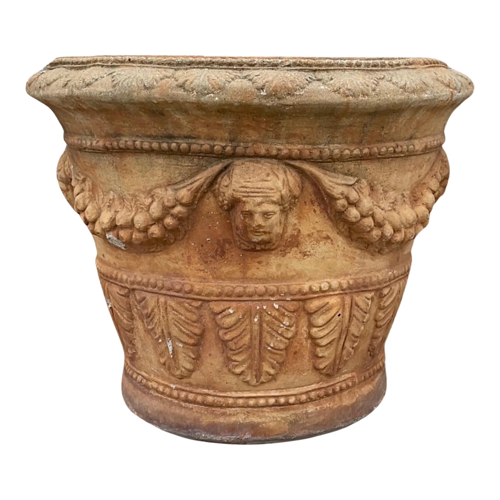 Mid 18th Century French Limestone Anduze Planter | Chairish