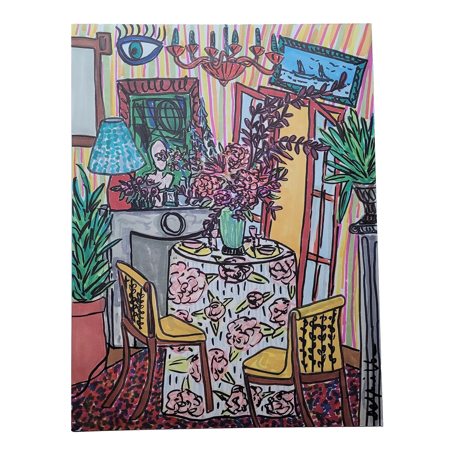 "Imaginary Rooms" Original Contemporary Illustration Drawing | Chairish