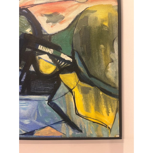 "Urban Sprawl" Abstract Oil Painting by Artist Peter Bruning | Chairish