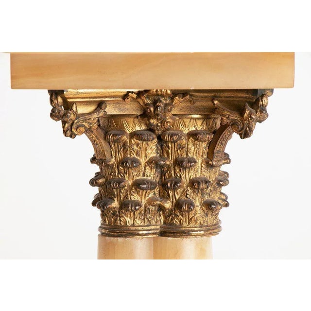 Late 19th Century French Renaissance Onyx Plinth with Gilt Bronze ...