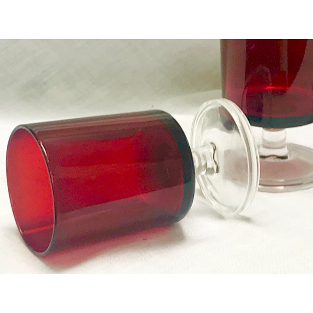 Vintage Ruby Red Cordial Glasses Set Of 4 Chairish