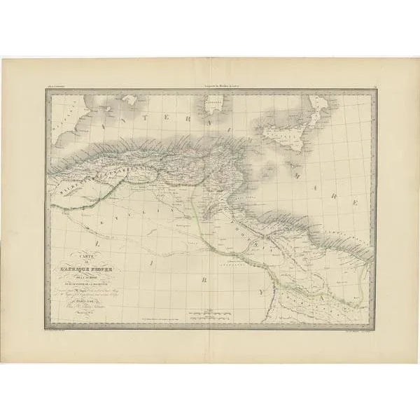 The Empires of Mauritania and Carthage and Numidia Barbary Coast, 1842 ...
