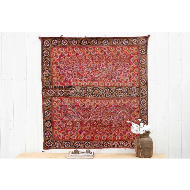 Vintage Ceremonial Indian Sindhi Tapestry | Chairish