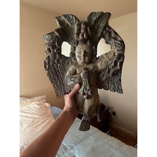 18thc French Louis XV Carved Angel/ Cherub/ Putto Panel/ Figural Wood ...
