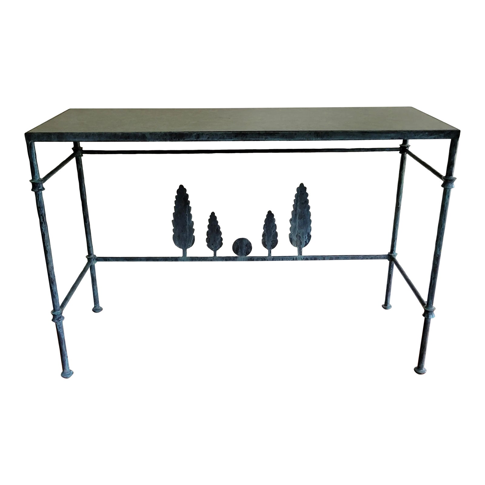 1980s Giacometti Style Tree Console Attributed to Niermann Weeks | Chairish