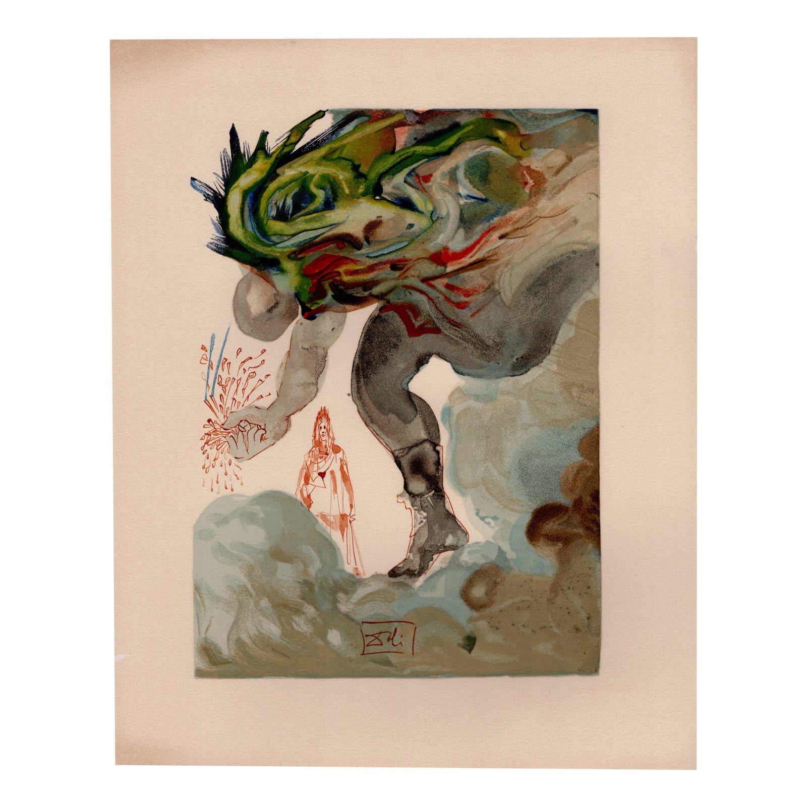 Salvador Dali, The Prophecy of Vanni Fucci, 1964, Original Woodcut ...