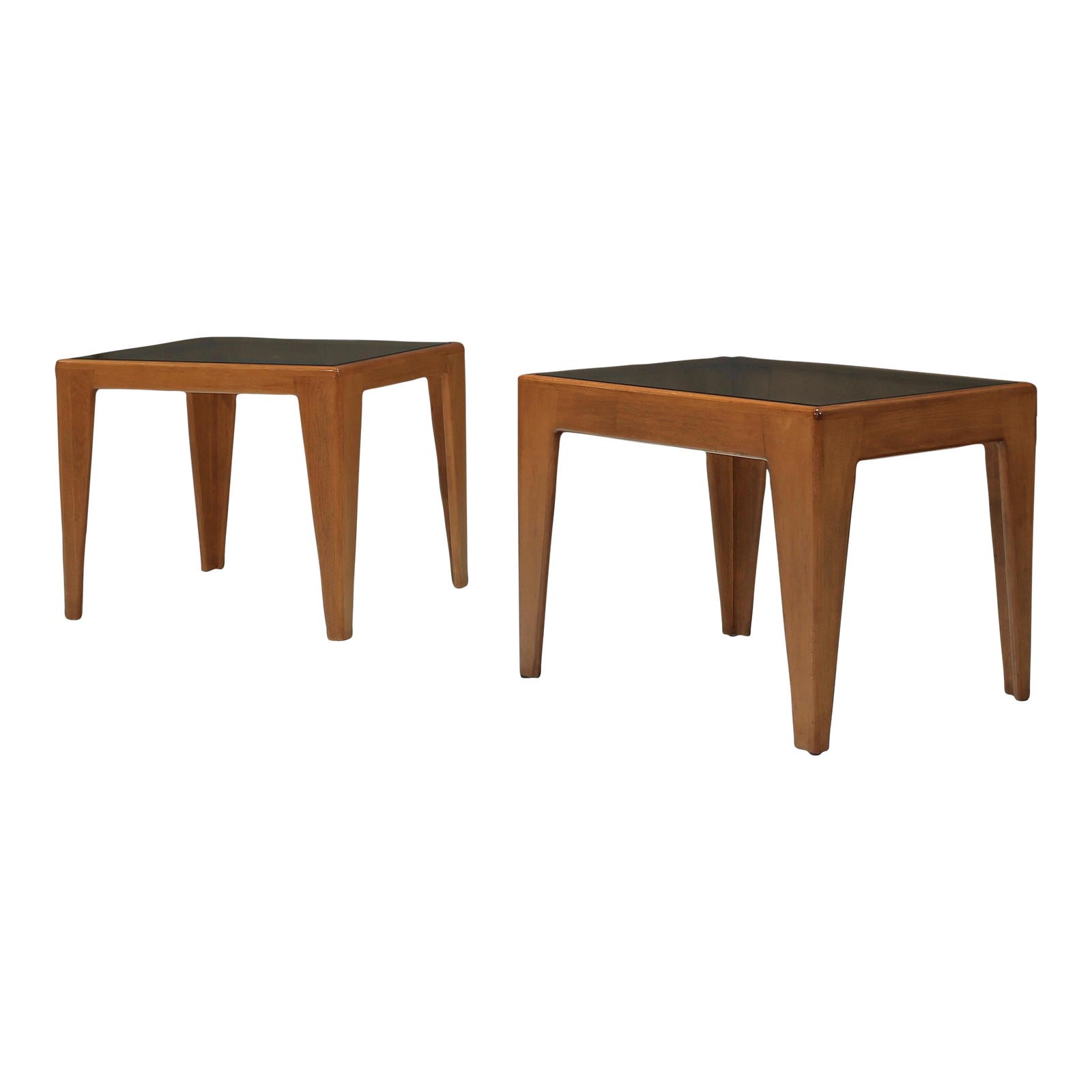 1950s Italian Asymmetrical End Tables in the Manner of Gio Ponti - Set of 2 | Chairish