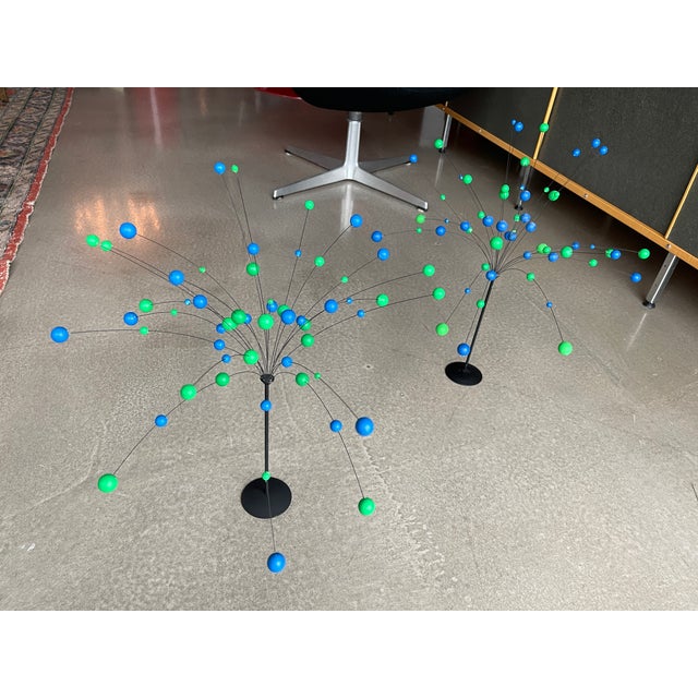 Two Danish Midcentury Kinetic Mobile Atomic Ball Sculpture Laurid ...