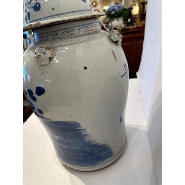 Blue and White Asian Jinger Jar | Chairish