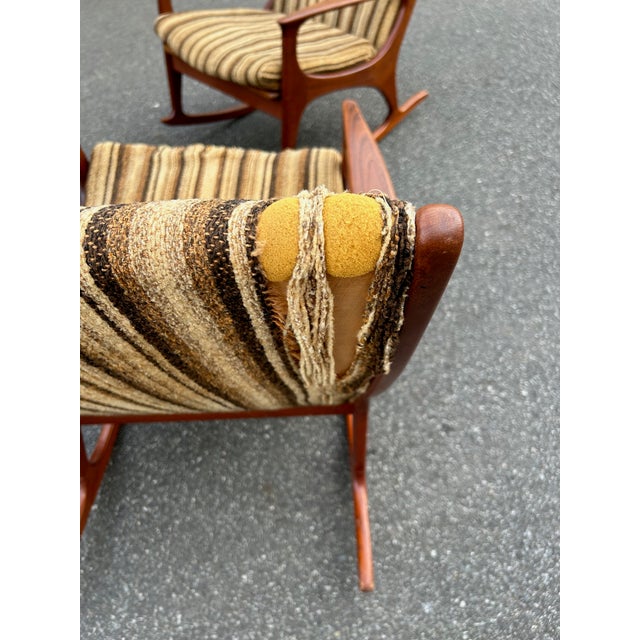 Pair of Danish Teak Mid-Century Modern Rocking Chairs Original ...