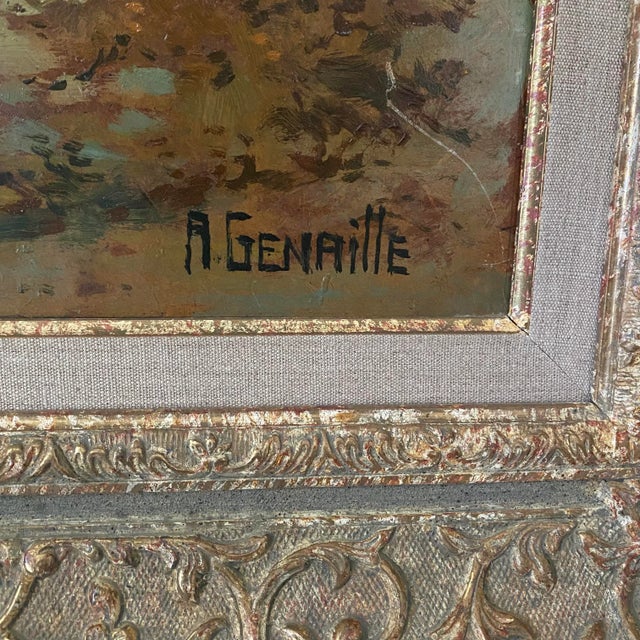 Large French Impressionist Oil Painting Autumn Tree: Listed Artist ...