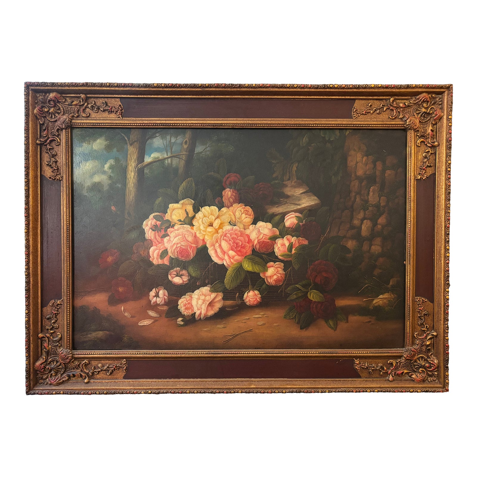 Lawrence Backer Mid-Century Floral Still Life Oil Painting, Signed ...