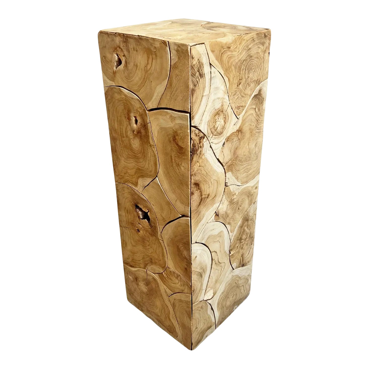 Raw Teak Root Pedestal Table | Chairish