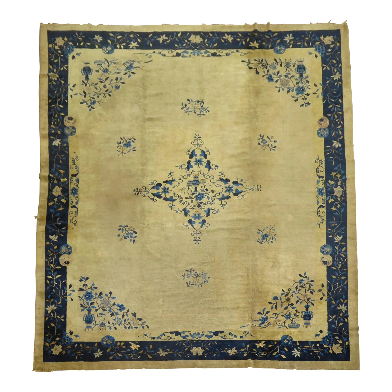 Large Antique Chinese Rug, 11'10'' X 14'4'' | Chairish