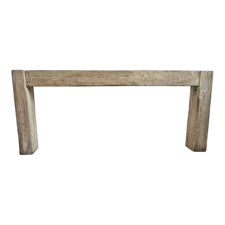 Reclaimed Bleached Beam Console Table | Chairish