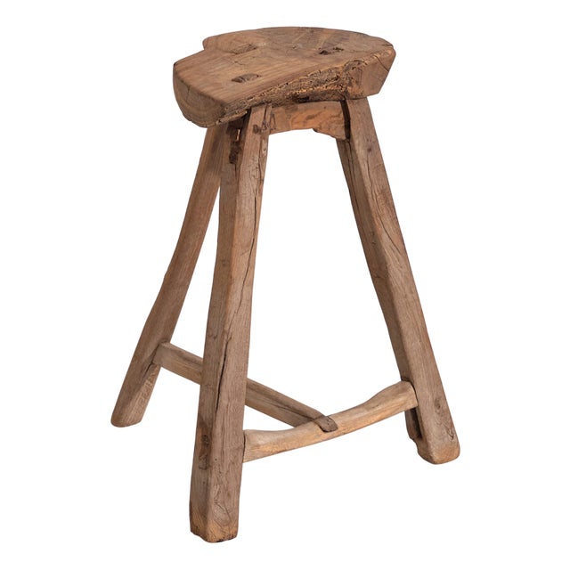 Antique Chinese Elm Stool, 1900s | Chairish