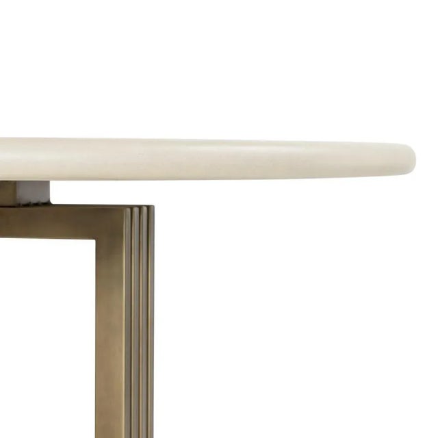 Mia Round Dining Table, Parchment White | Chairish