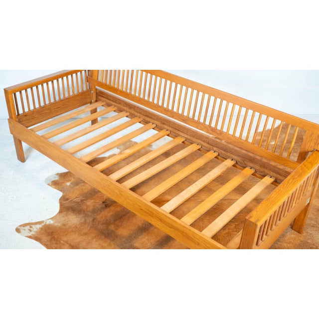 Vintage Charles Webb White Oak Wood Daybed Sofa | Chairish
