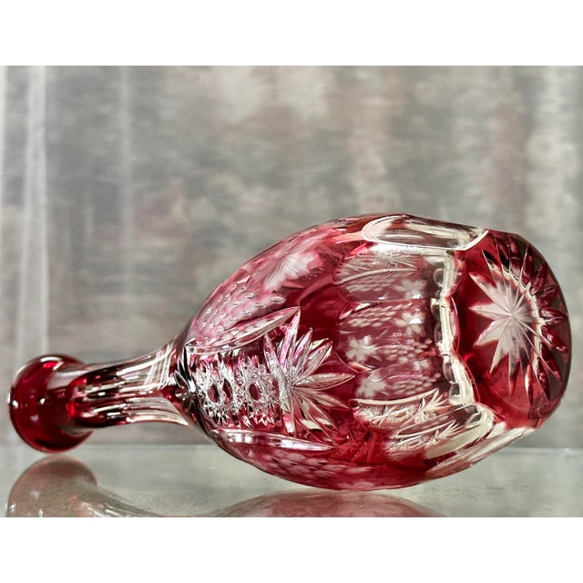 Vintage Nachtmann Ruby Red Decanter With Stopper - 2 Piece Set | Chairish