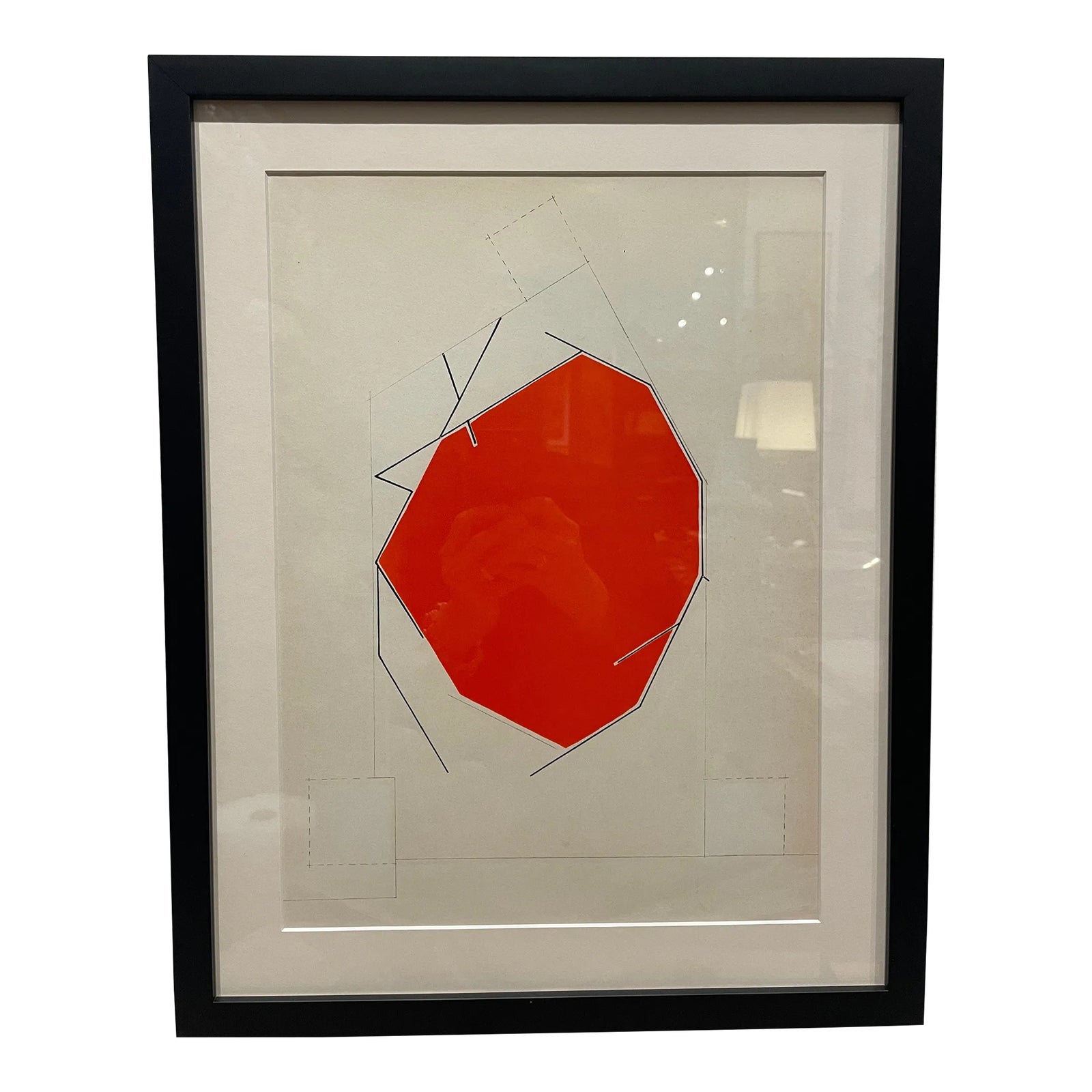 Vintage Abstract Print by Spanish Artist, Paolo Palazuela. | Chairish