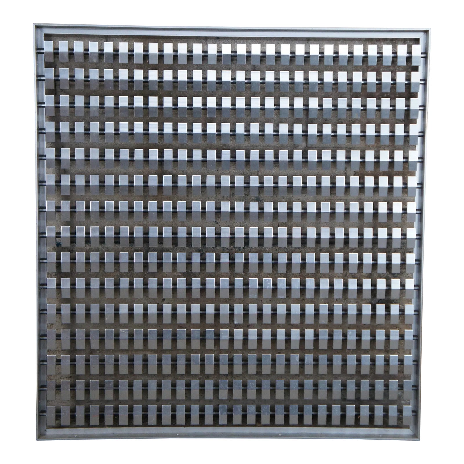 Mid-Century Modern Lexington Public Library Geometric Steel Art Wall ...