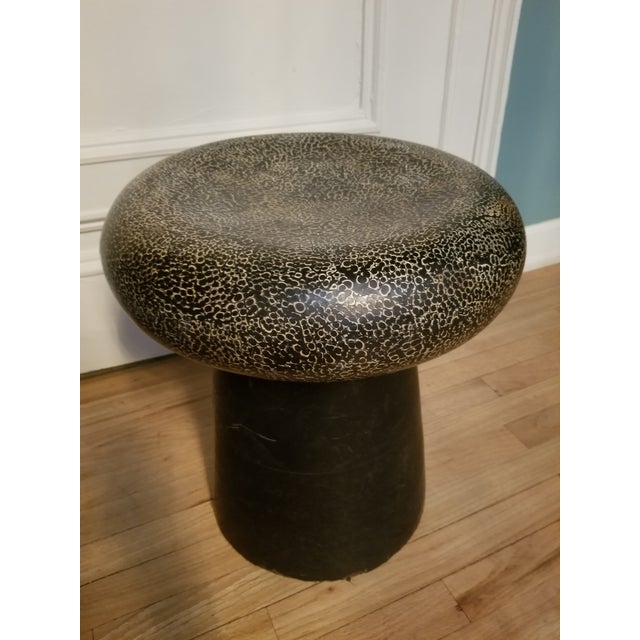 Shell Textured Ottoman / Stool | Chairish