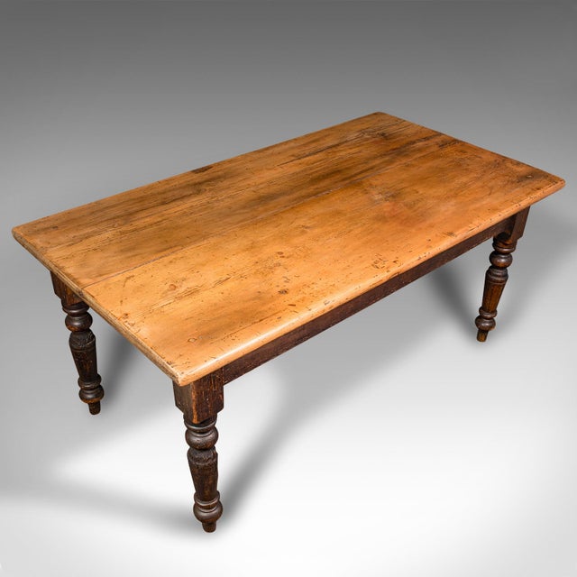 1870's Antique Plank Top Mill Table | Chairish