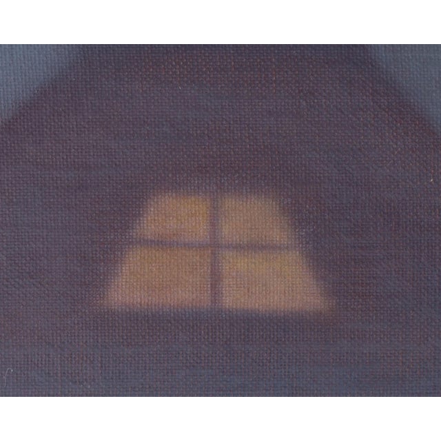 1993 Signed “Winter Light” Oil on Board Painting by Artist John Axton ...