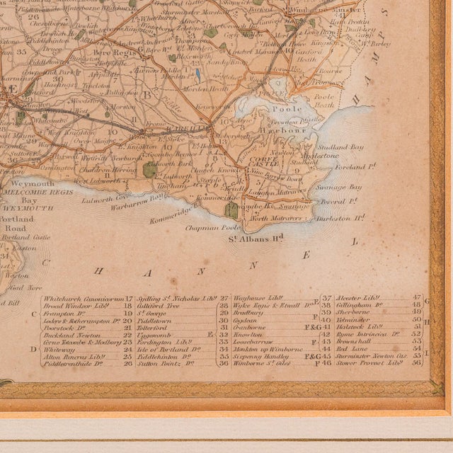1860's Antique County Map | Chairish