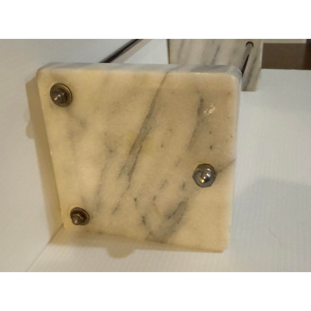 Vintage Modernist Marble & Chrome Cookbook Rack / Book Holder | Chairish