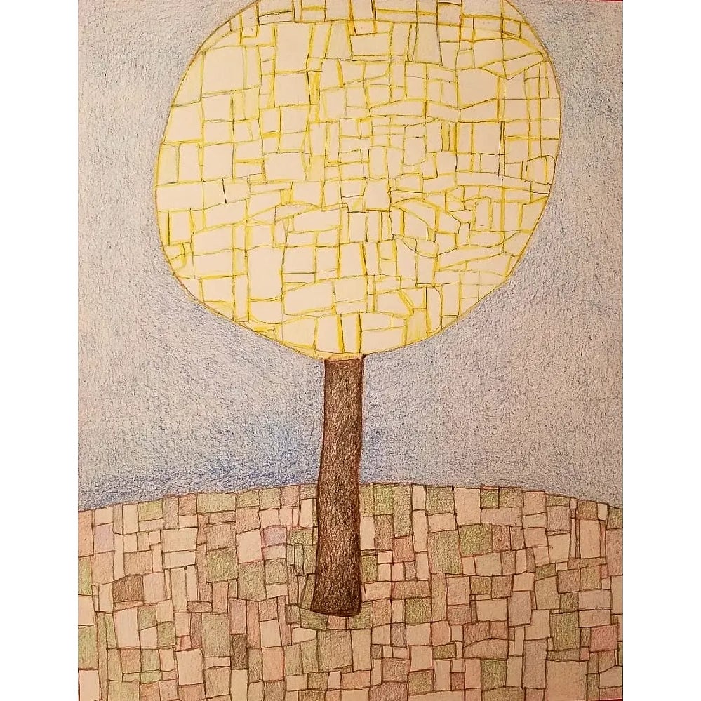 Original Contemporary Abstract Color Pencil and Graphite Drawing on ...