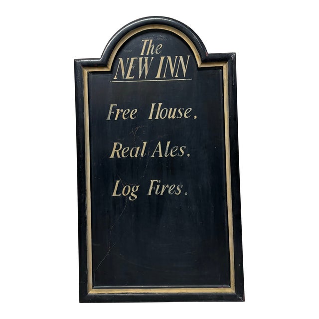 Vintage Handpainted English Pub Sign | Chairish