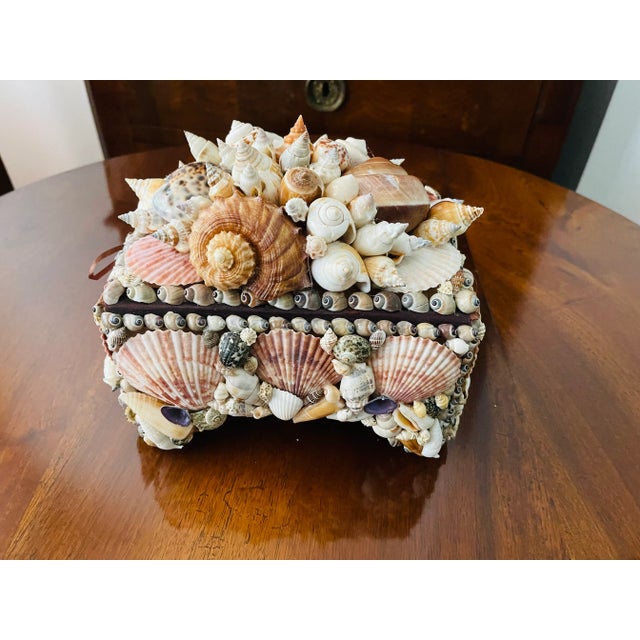 Coastal Decor Sea Shell Encrusted Treasure Box Maitland Smith Style ...