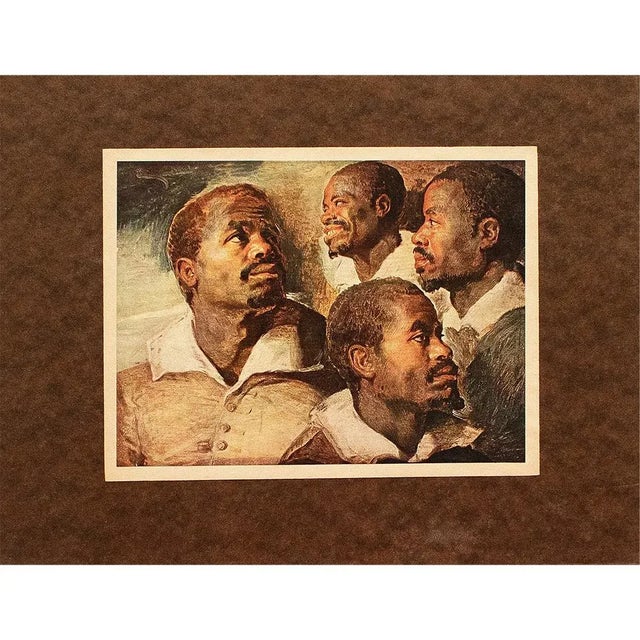 1944 After Peter Paul Rubens "Four Studies of the Head of a Black Man ...