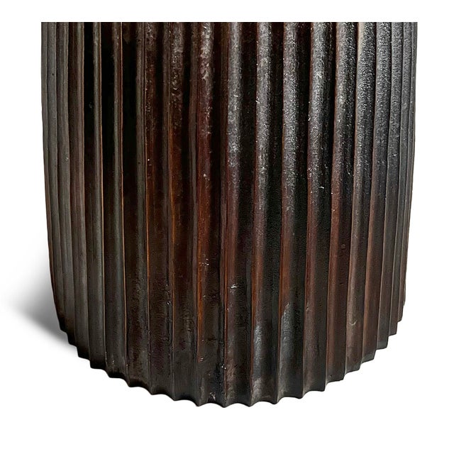 Bronze Finish Fluted Bistro Table | Chairish