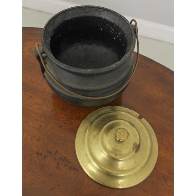 Virginia Metalcrafters Cast Iron & Brass Colonial Era Firepot | Chairish