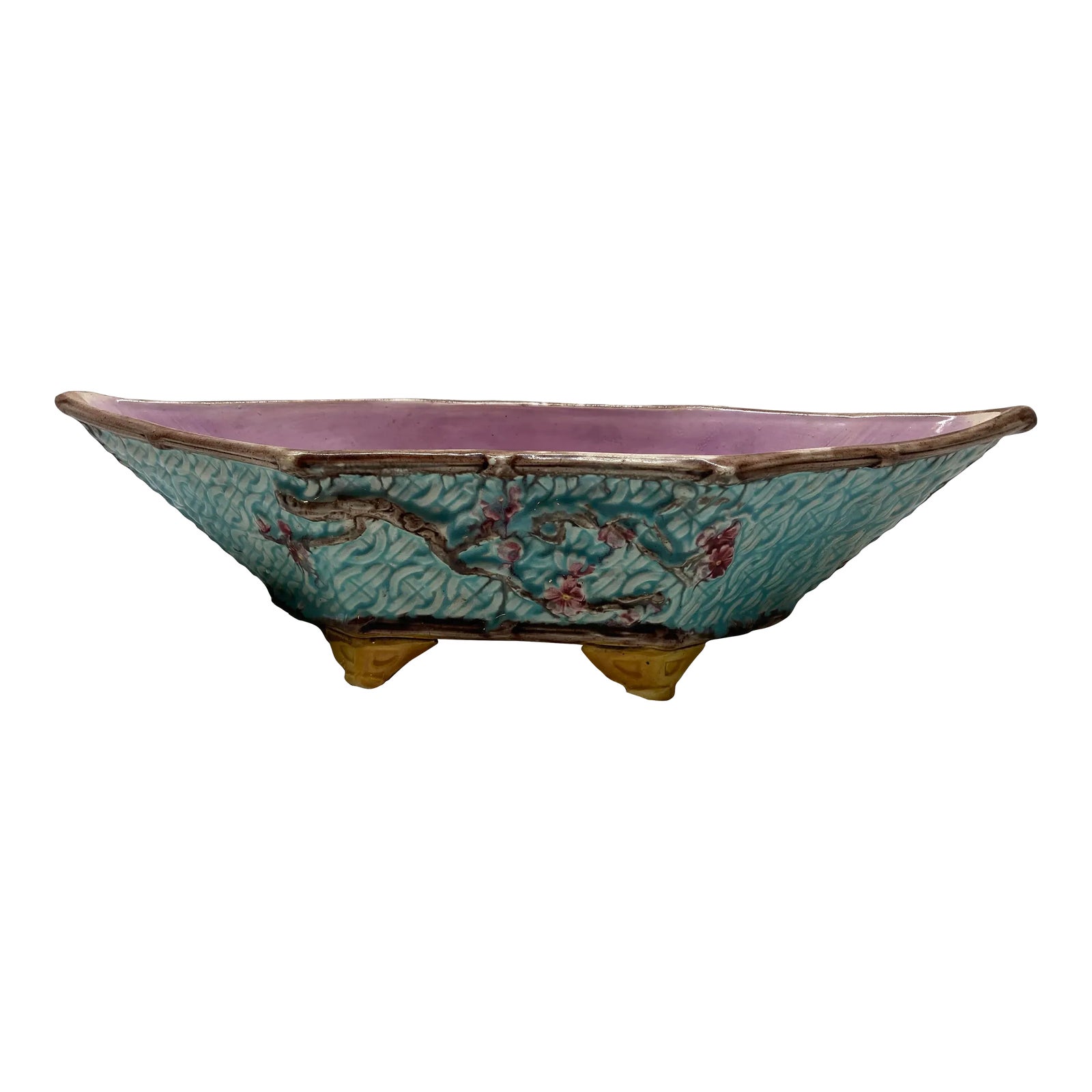 Antique Late 19th Century English Joseph Holdcraft Majolica Dogwood ...