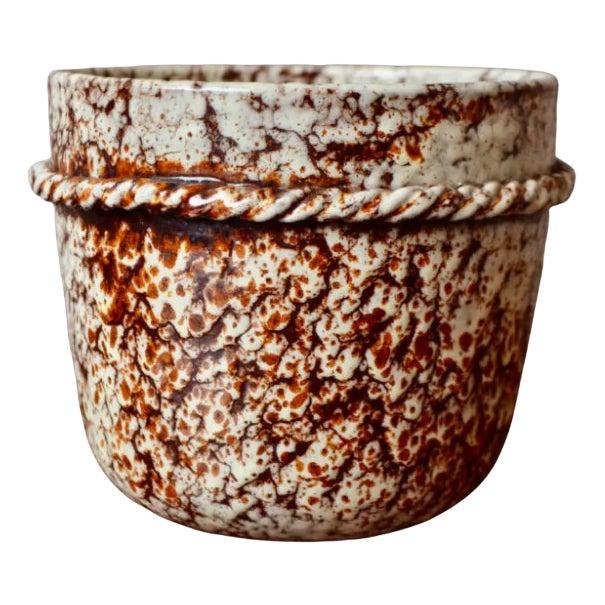 Bohemian Ceramic Cache Pot by the Potters of Accolay | Chairish
