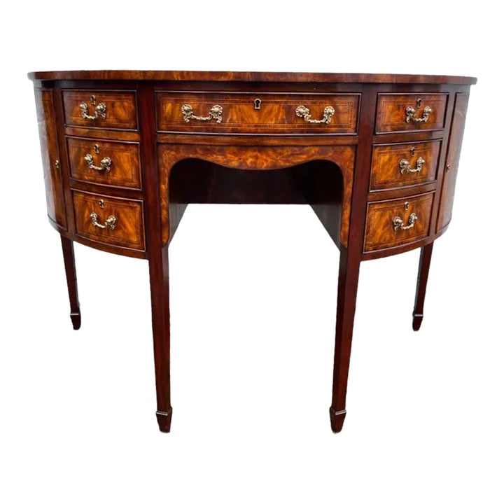 Theodore Alexander Althorp Mahogany Demilune Console Table With Keys ...
