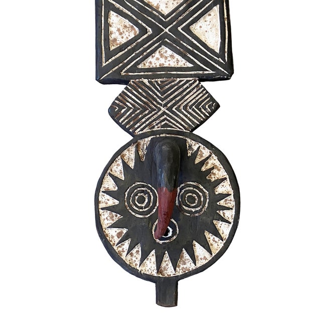 Large African Bobo Bwa Plank Mask Burkina Faso 78.5" H | Chairish