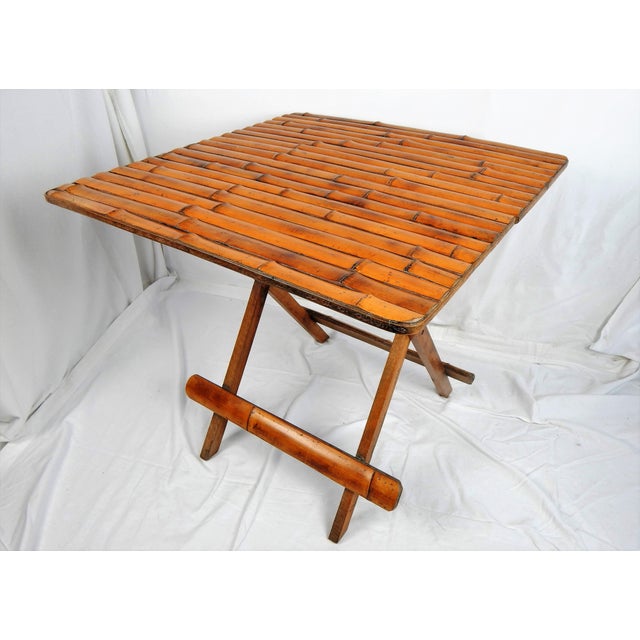 Vintage Bamboo Folding Table | Chairish