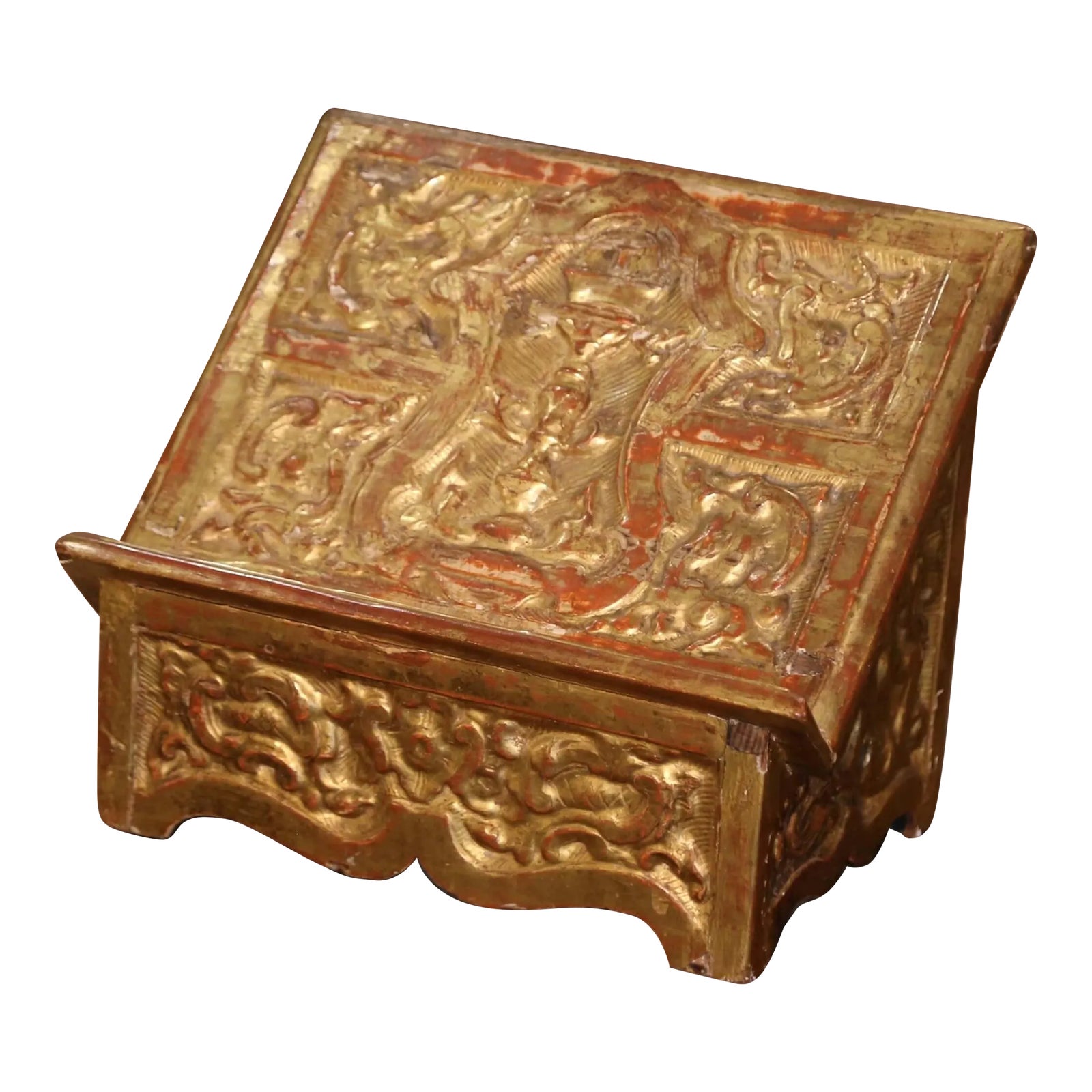 18th Century Italian Carved Giltwood Holy Bible Book Stand Holder ...