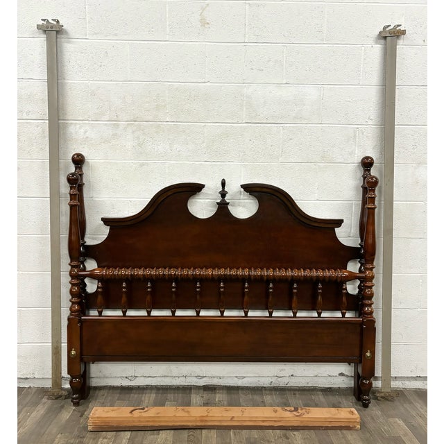 Vintage Full or Queen Convertible Colonial Four Poster Pediment ...