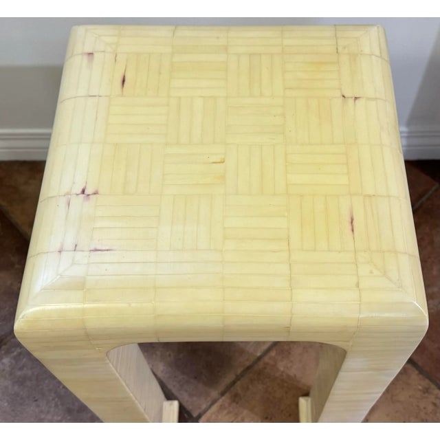 Mid 20th Century Vintage Enrique Garcel Tesselated Bone Side Table ...